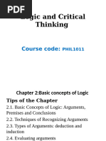 Chapter Two PPT Logic & C.thinking | PDF | Argument | Logical Consequence