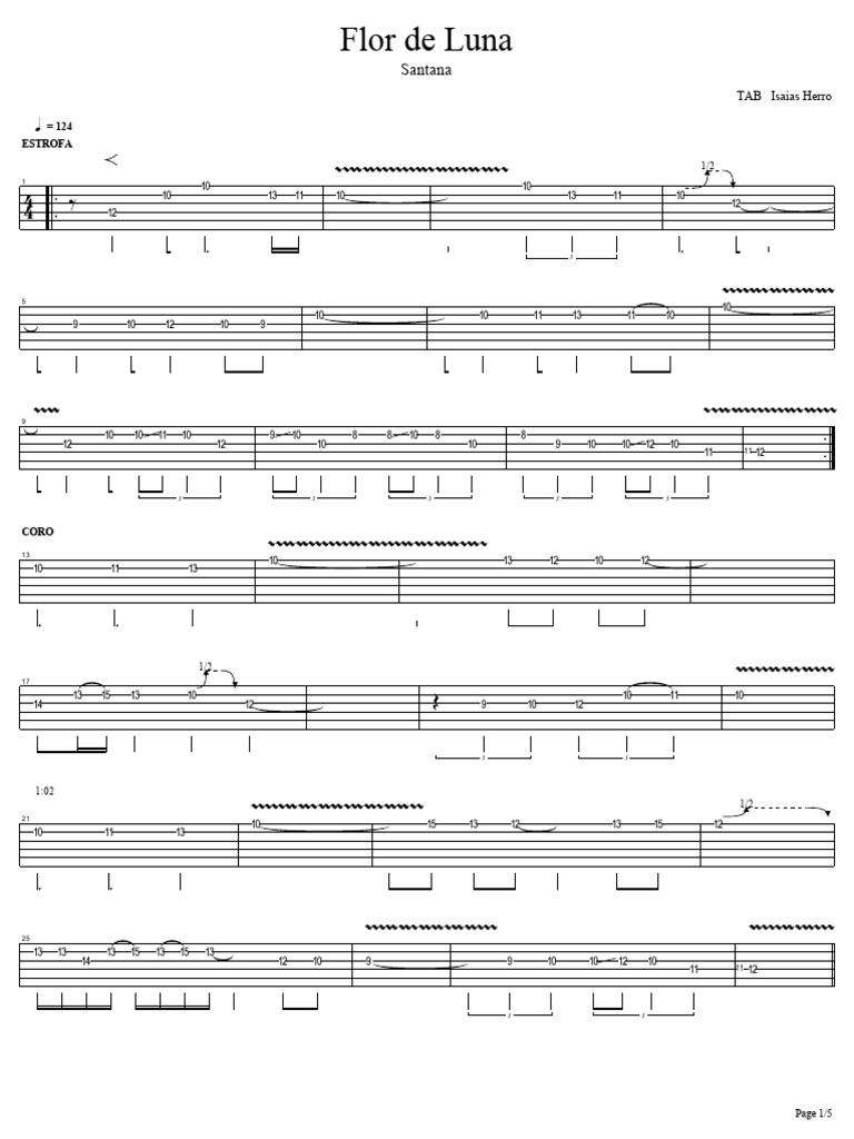 Letra de "Flor de Luna" de Santana | PDF