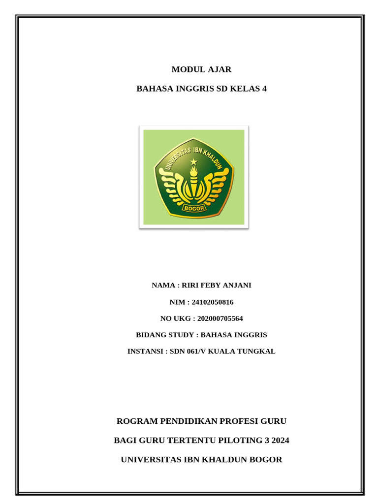 Perangkat Ajar - Riri Feby Anjani | PDF