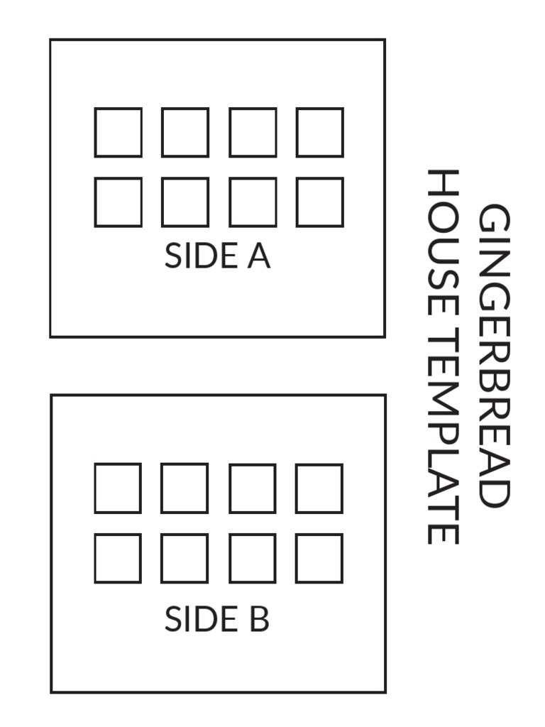 Gingerbread House Template Design | PDF