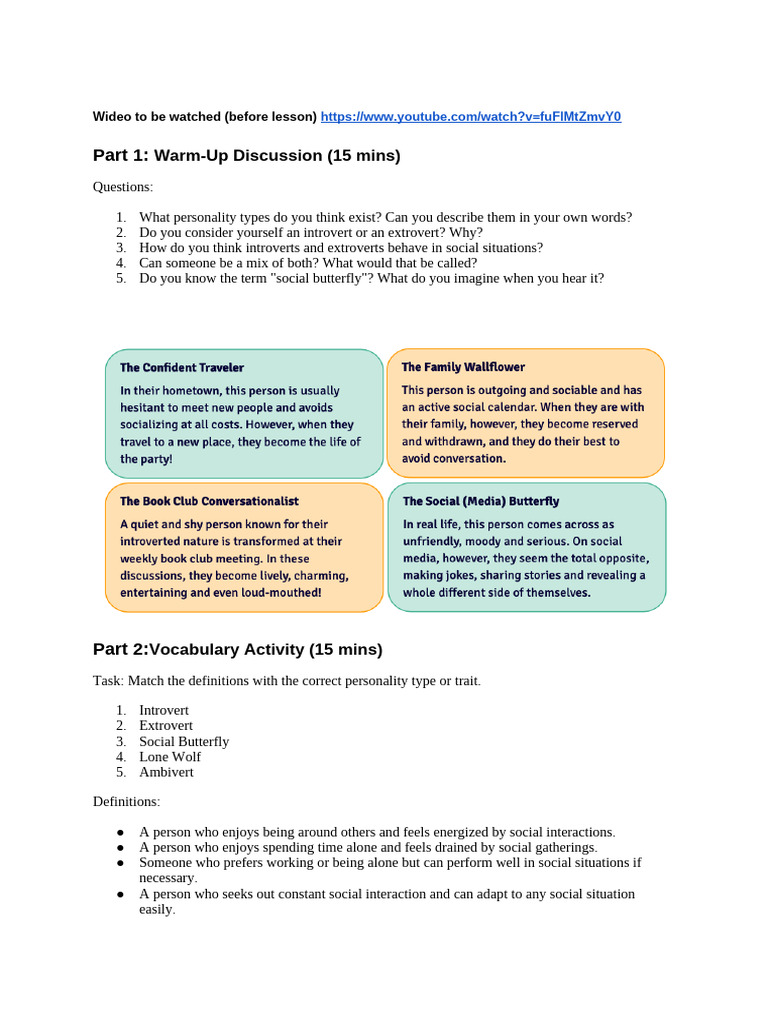 Social Butterfly or Lone Wolf? | PDF | Extraversion And Introversion | Cognition
