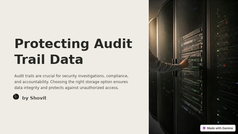 Protecting Audit Trail Data | PDF