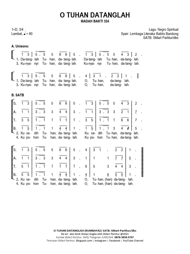 O Tuhan Datanglah | PDF