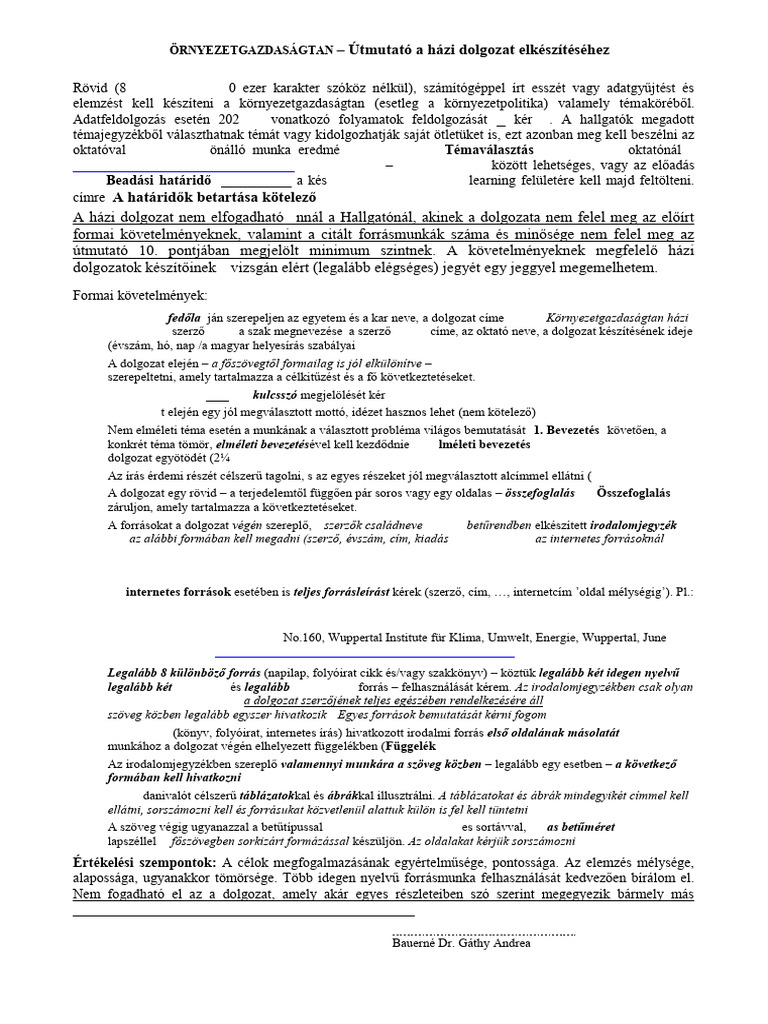 Hazidolg Utm 2024 Ősz | PDF