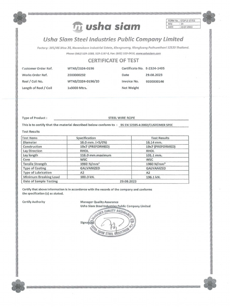 Wire Certificate Lifeboat | PDF