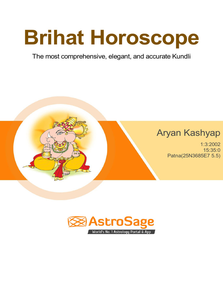 Comprehensive Brihat Horoscope Guide | PDF | Planets In Astrology ...