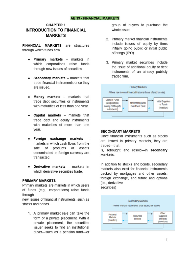 FINANCIAL MARKETS (1) | PDF | Present Value | Interest