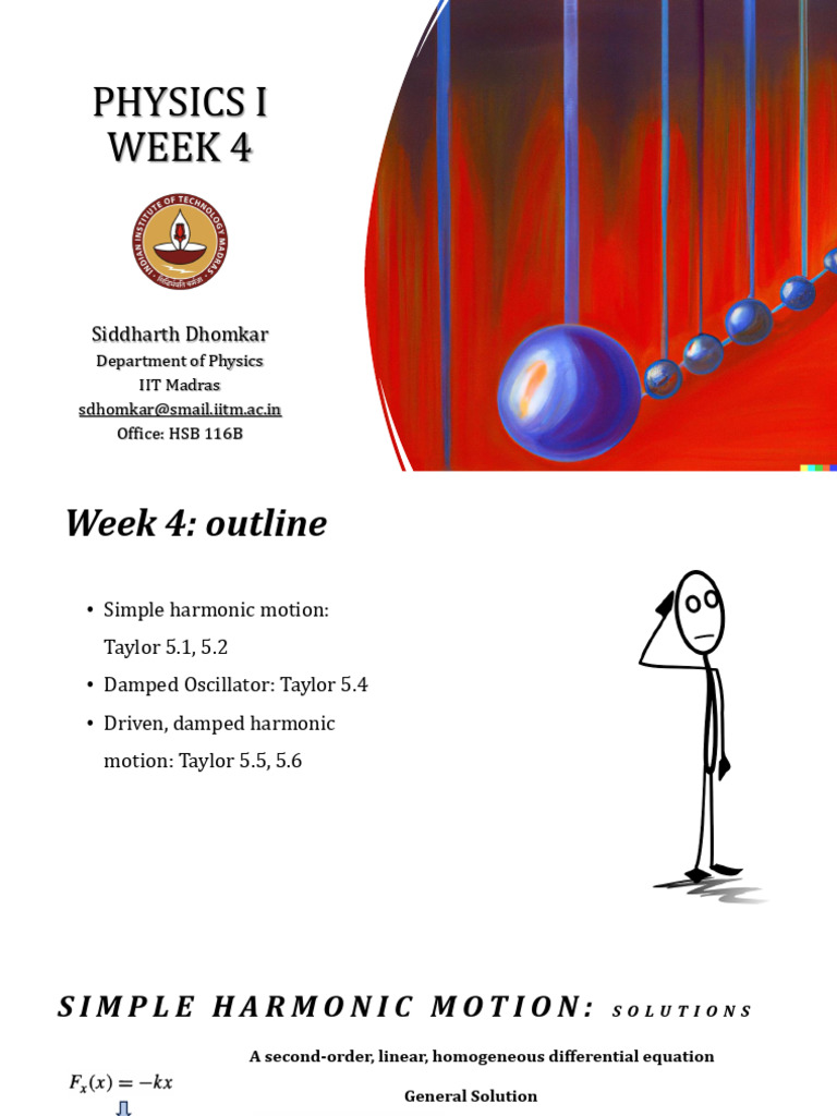 Physics I Week 4 | PDF | Damping | Mechanics
