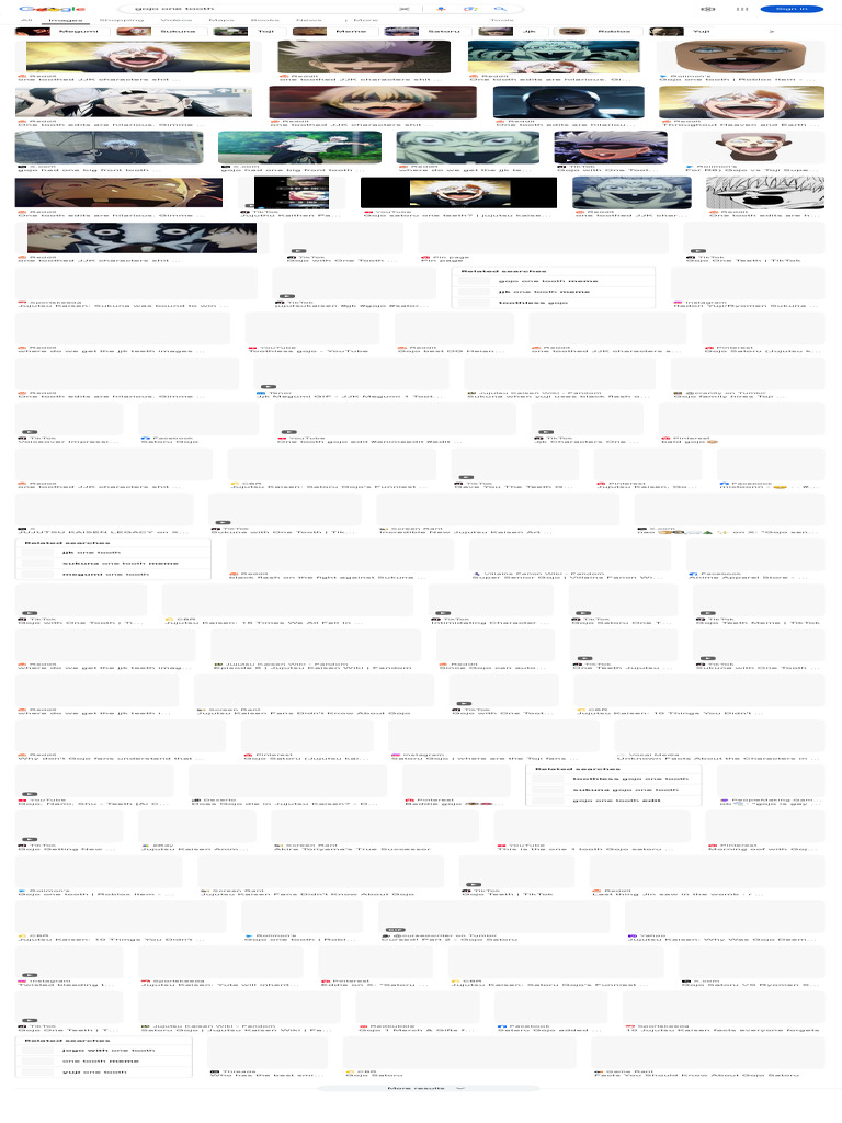 Gojo One Tooth | PDF | Anime And Manga