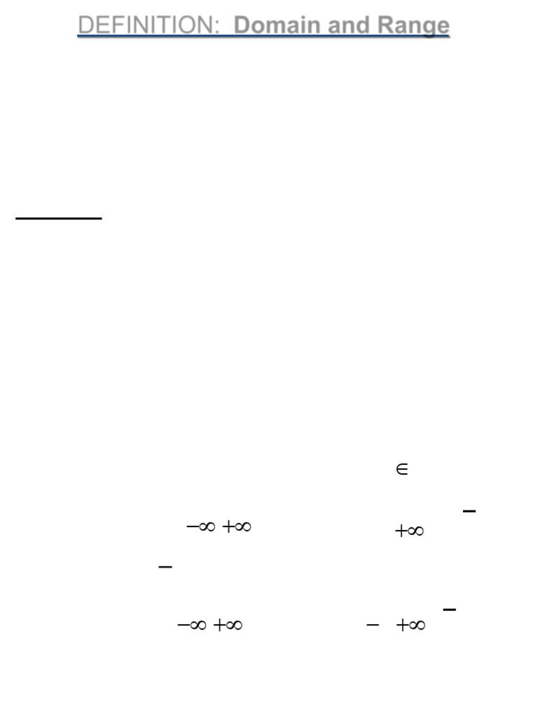 Understanding Domain and Range in Functions | PDF | Function ...