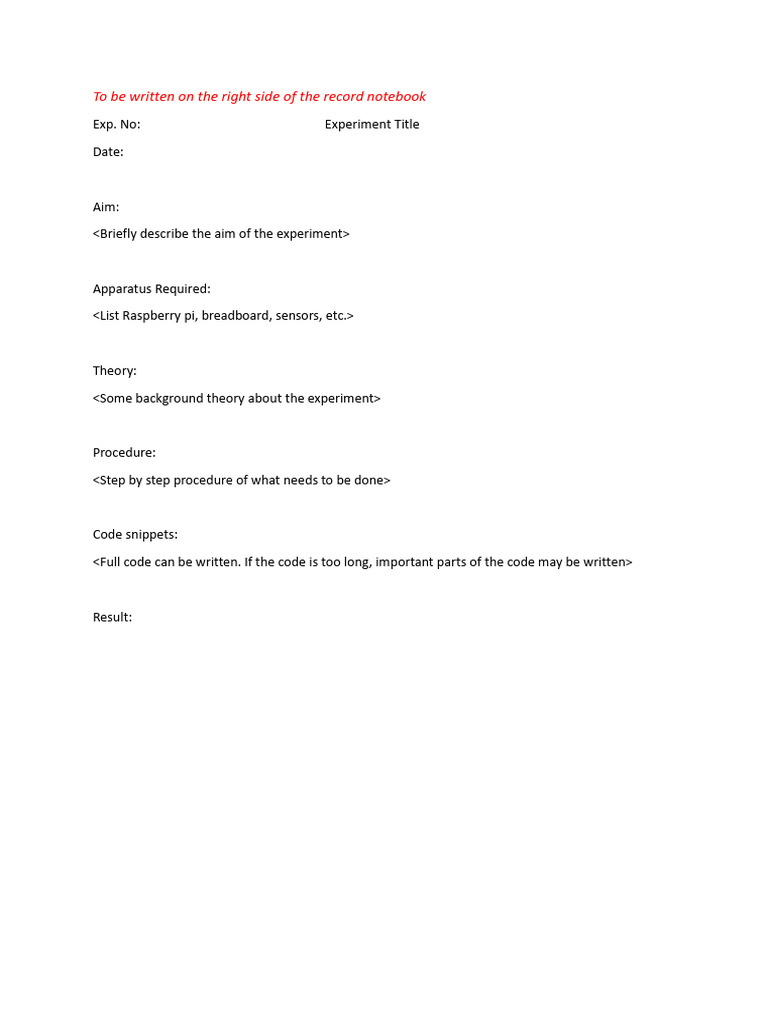 Embedded Lab Record - General Format | PDF Embedded Lab Record - General Format | PDF