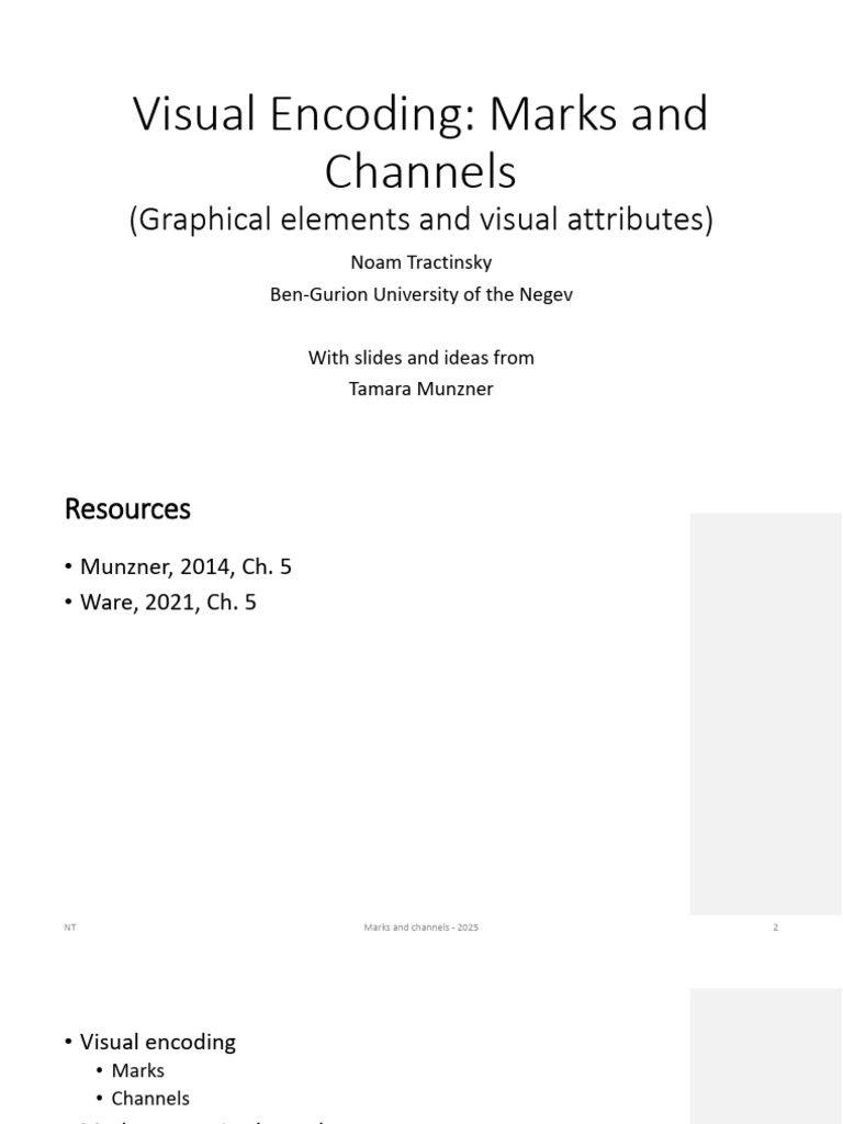 Topic 4a - Marks and Channels Part1 - For 2025 | PDF | Cognitive Science