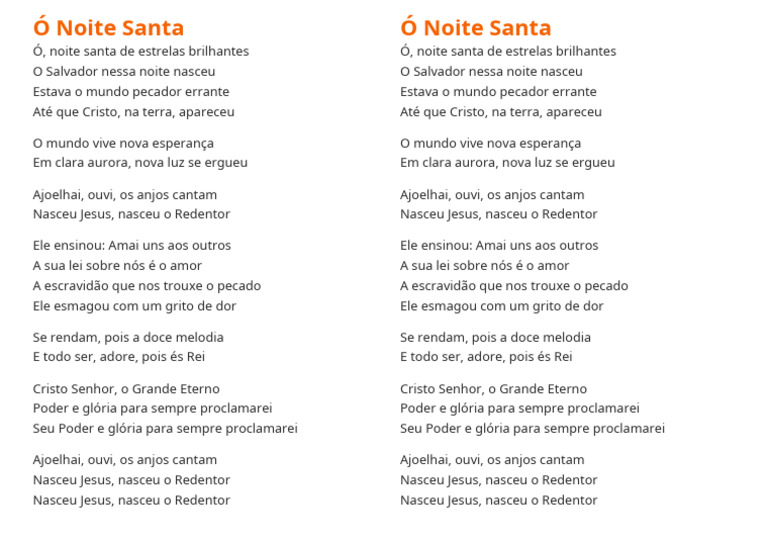 Ó Noite Santa | PDF