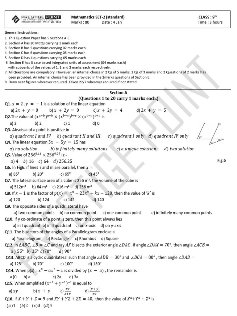 9th All Test Series Paper | PDF | Area | Elementary Geometry