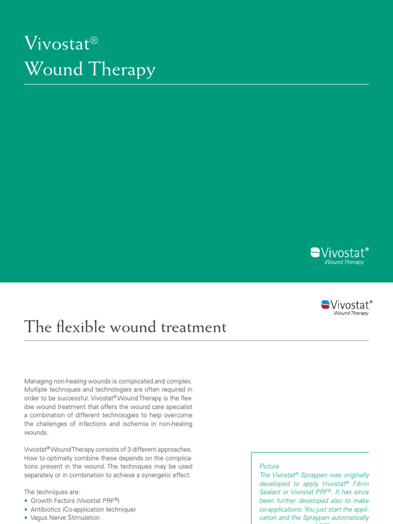 Vivostat-Wound-Therapy-brochure | PDF | Wound | Infection