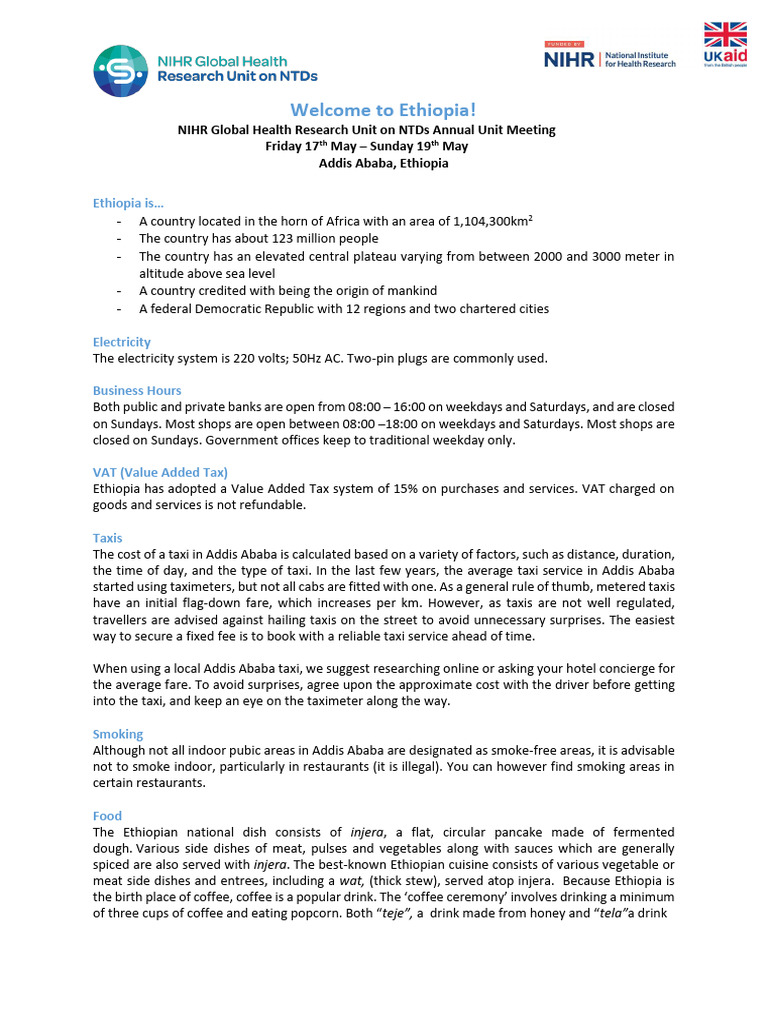 Information Pack APM GHRU | PDF | Travel Visa | Ethiopia