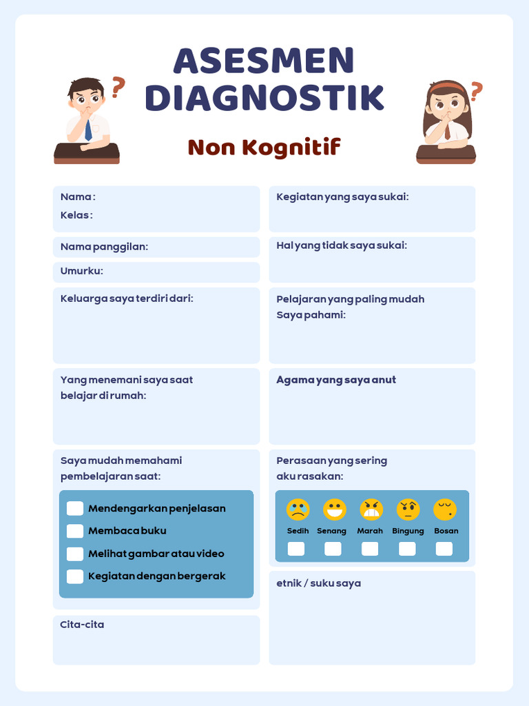 Asesmen Diagnostik Non Kognitif Lembar Kerja Biru Ilustratif_20250131_083319_0000 | PDF