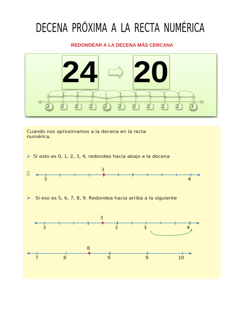 Redondeo a la Decena Más Cercana | PDF