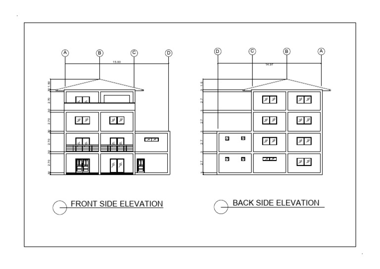 Front Side Elevation Back Side Elevation: A B C D A B C D | PDF