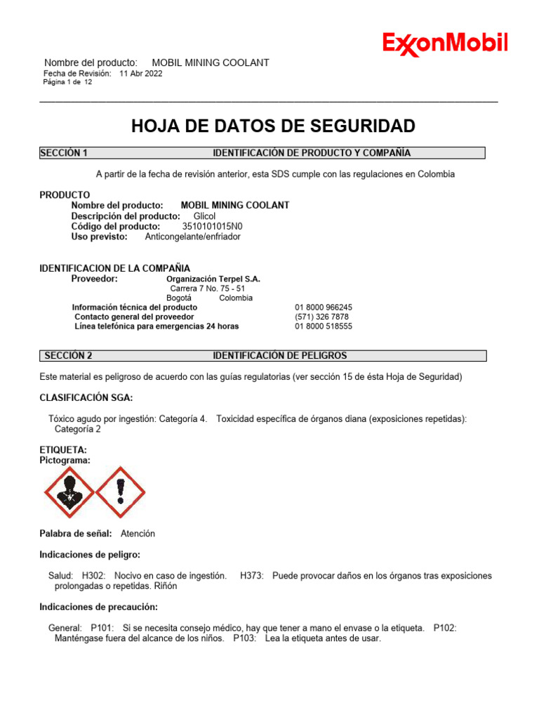 Hds Mobil Mining Coolant | PDF