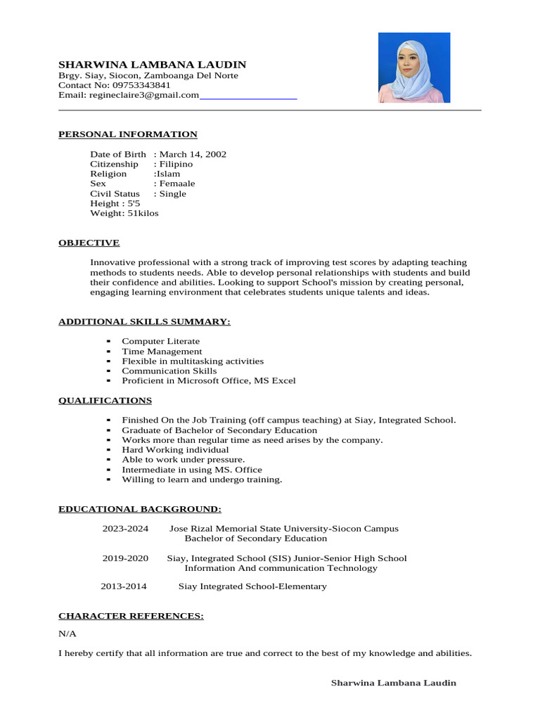 Sample Resume | PDF