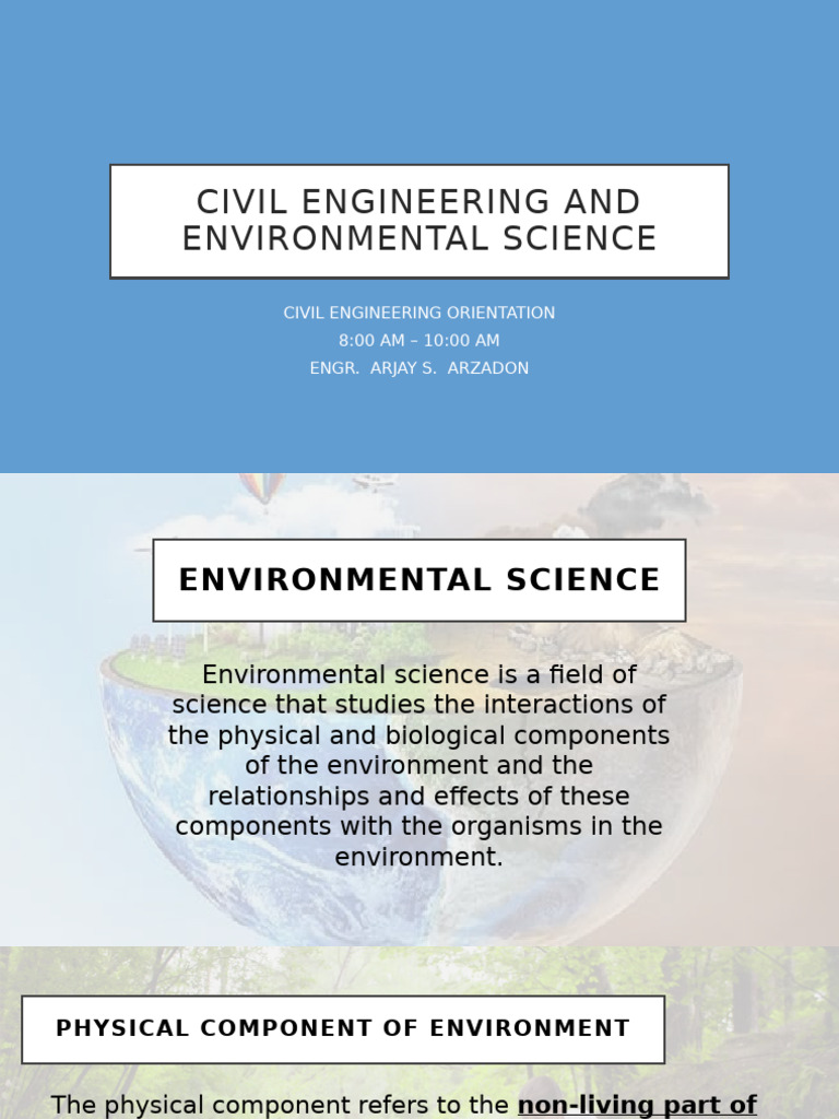 Civil Engineering and Environmental Science | PDF | Natural Environment ...