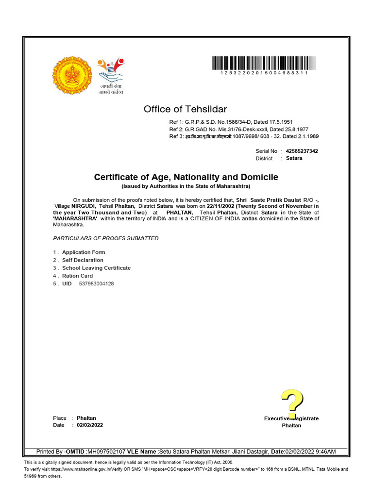Nationality And Domacile | PDF