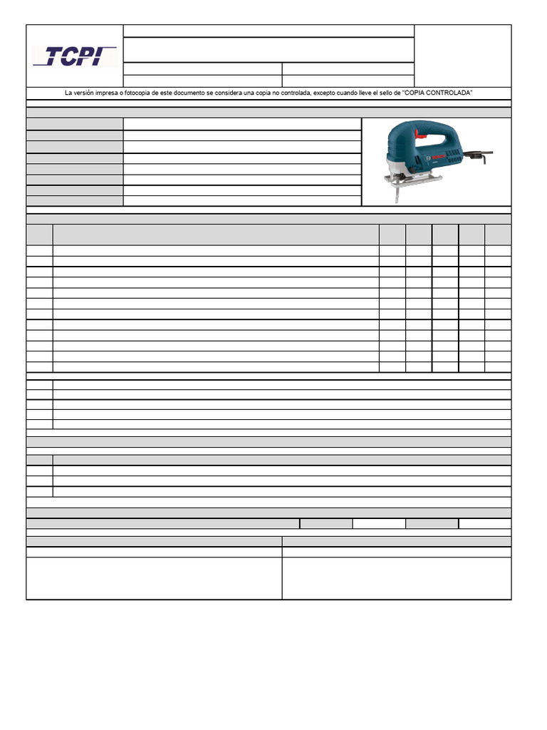 Lista de Verificación Sierra Caladora | PDF | Informática
