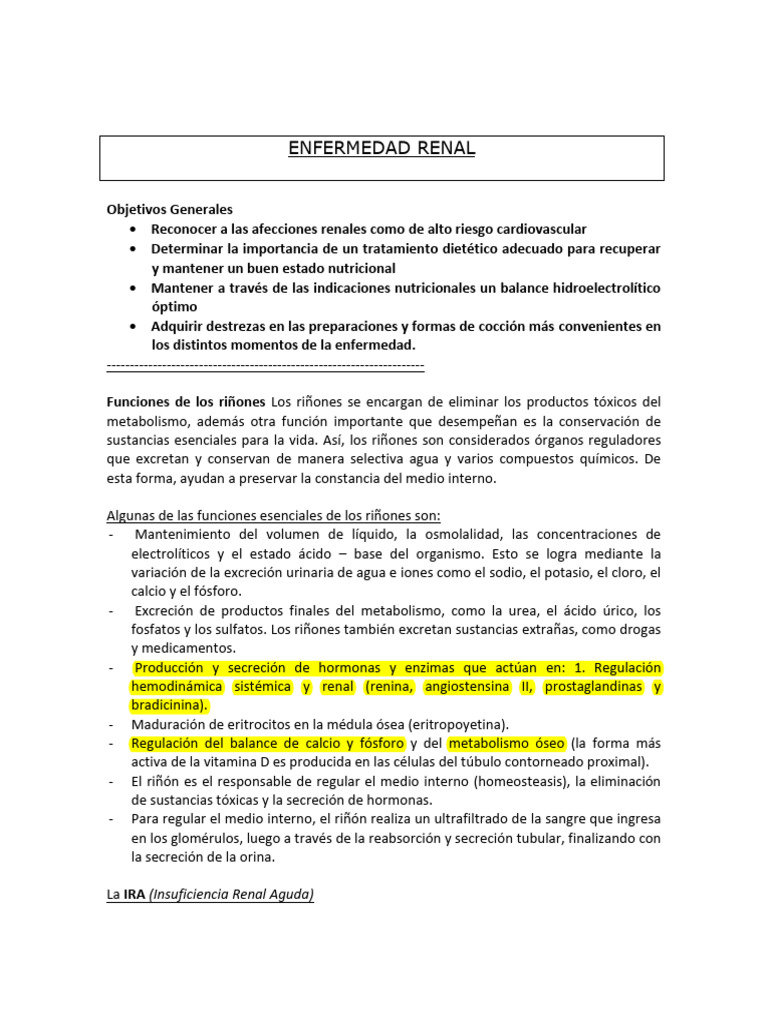 Material Teorico Renal 2021 | PDF | Riñón | Gota