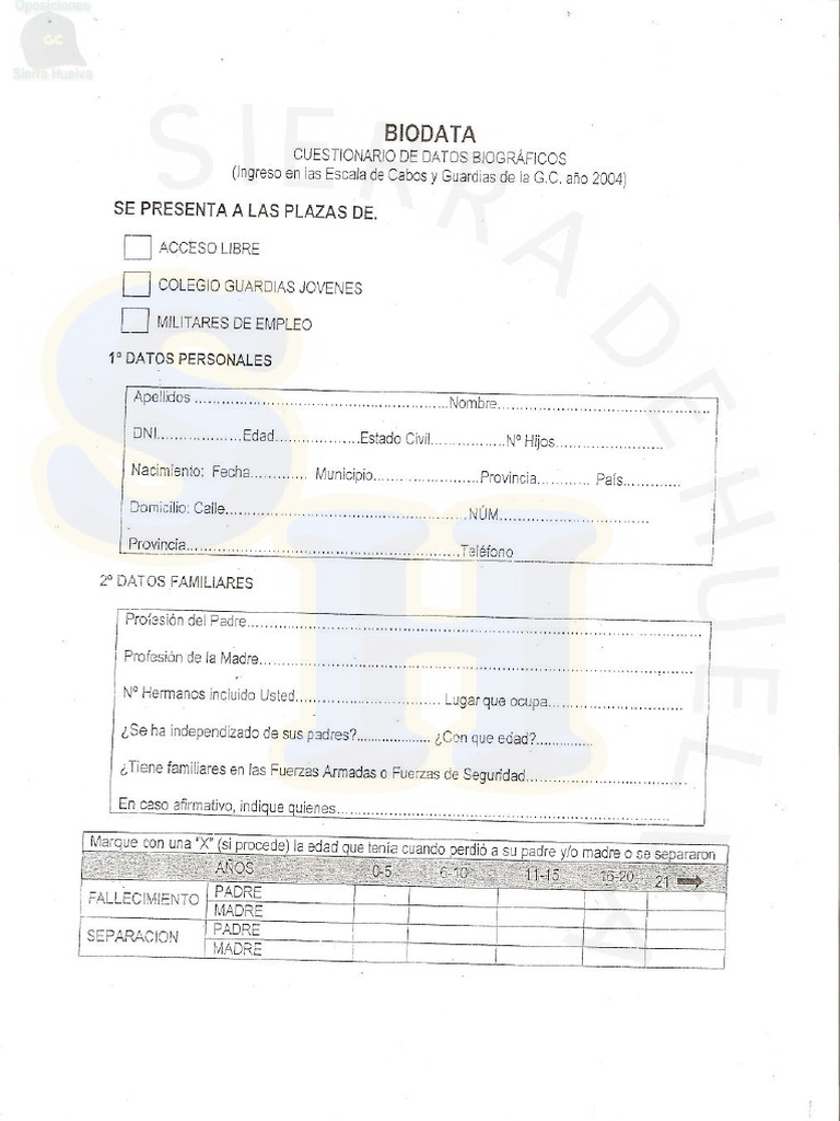 Biodata 2004 GC | PDF