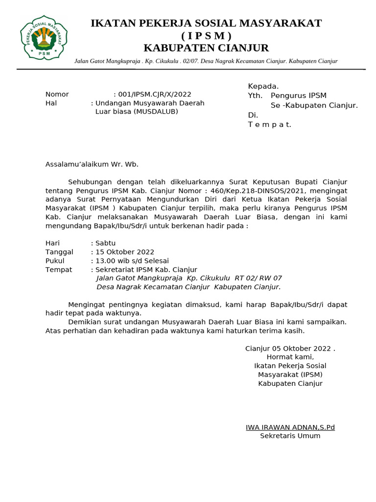 Undangan Rakor | PDF