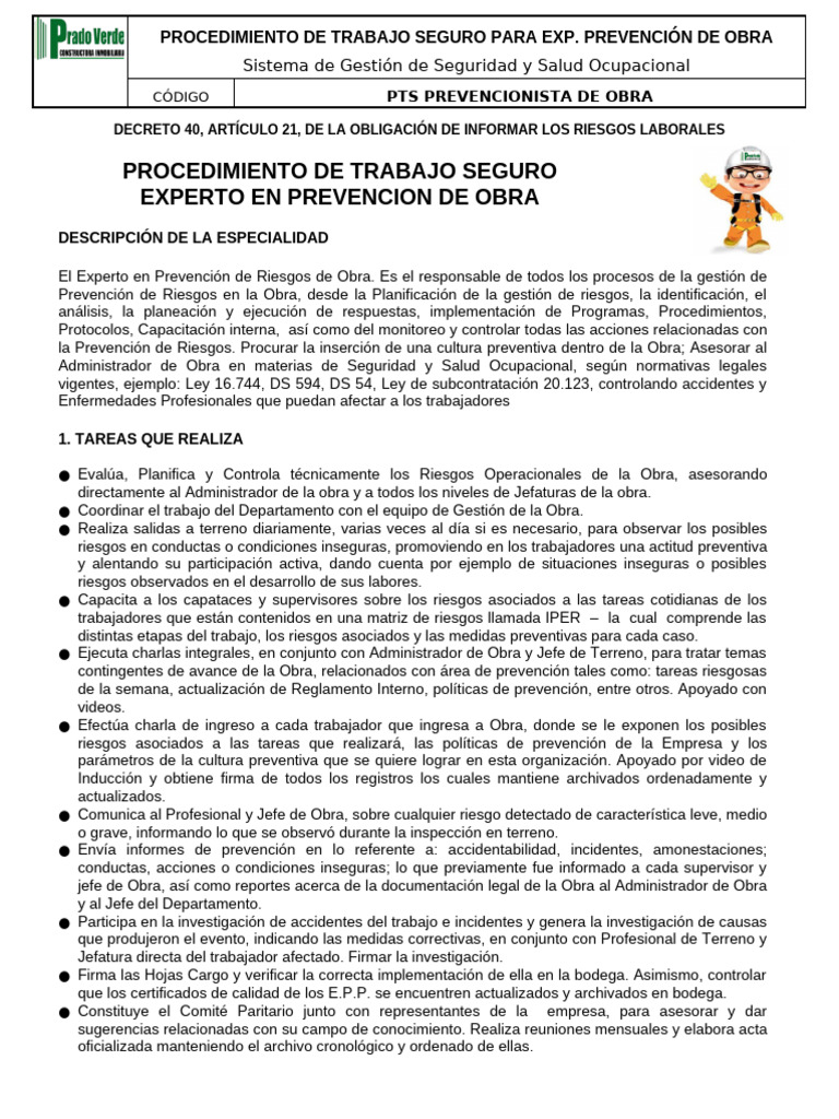 2.-EXP. PREV. DE RIESGOS OBRA (V2 06.23) Ok+ | PDF | Seguridad y salud ...