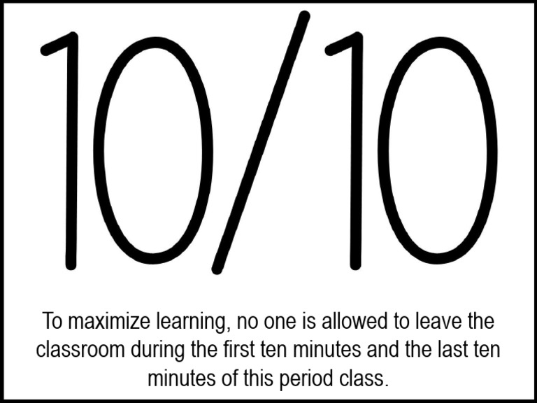 10 10 Rule Poster | PDF