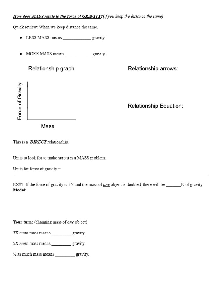 Gravity Problem Notes | PDF | Mass | Gravity