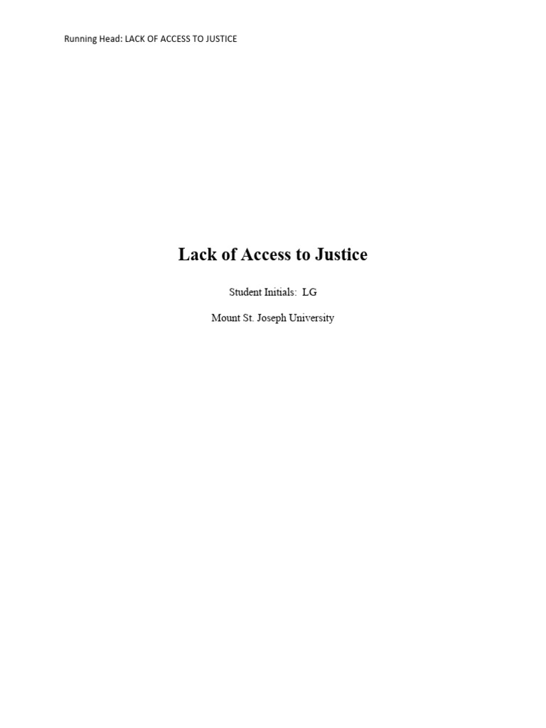 2featured Justice Student2 Lack of Access To Justice | PDF | Right To ...