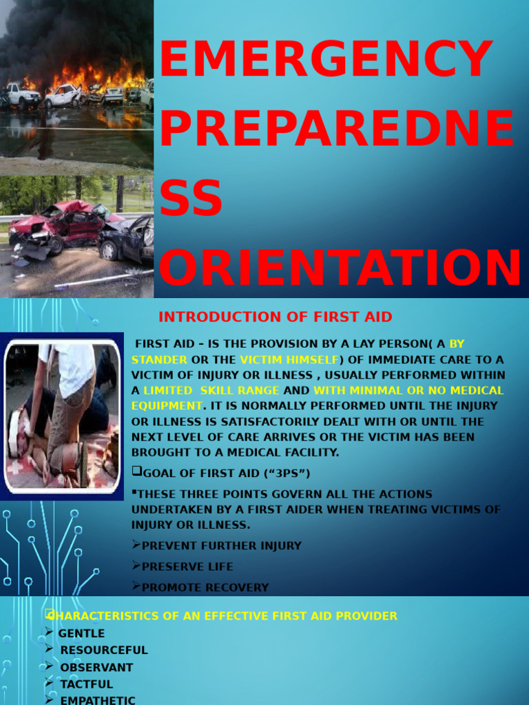 Bsp Emergency Orientation | PDF | Wound | Hyperthermia