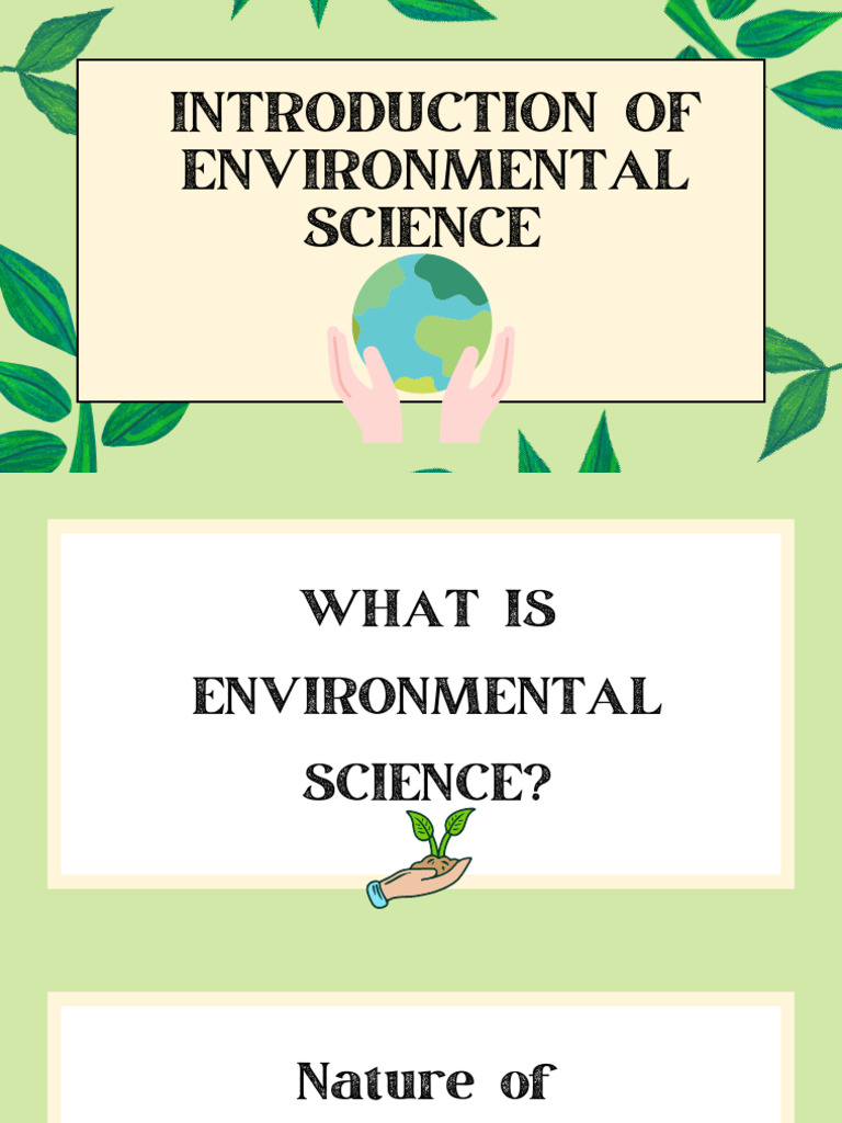Introduction of Environmental Sicence | PDF | Sustainability ...