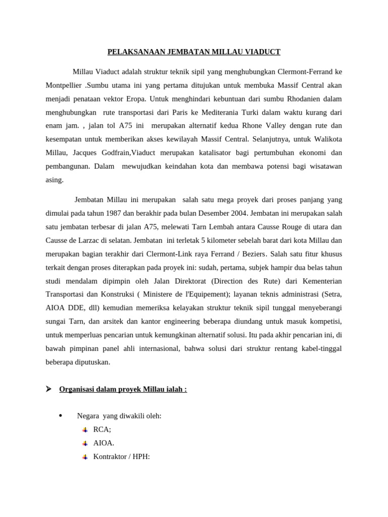 Pelaksanaan Jembatan Millau Viaduct | PDF