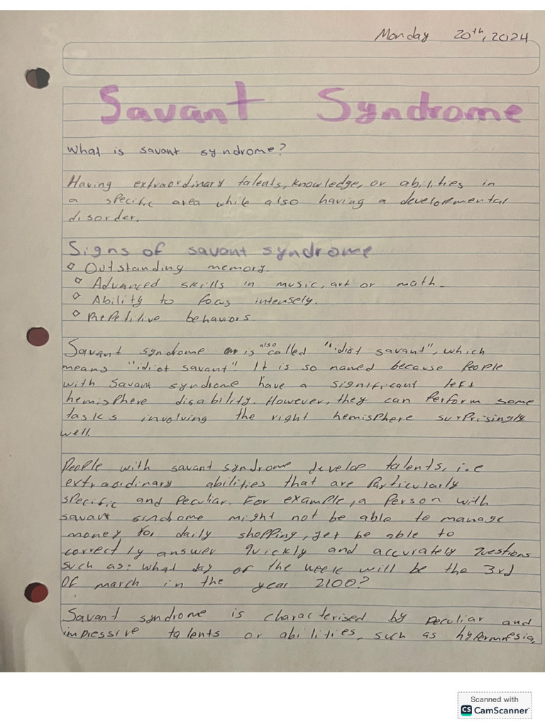 Savant Syndrome | PDF