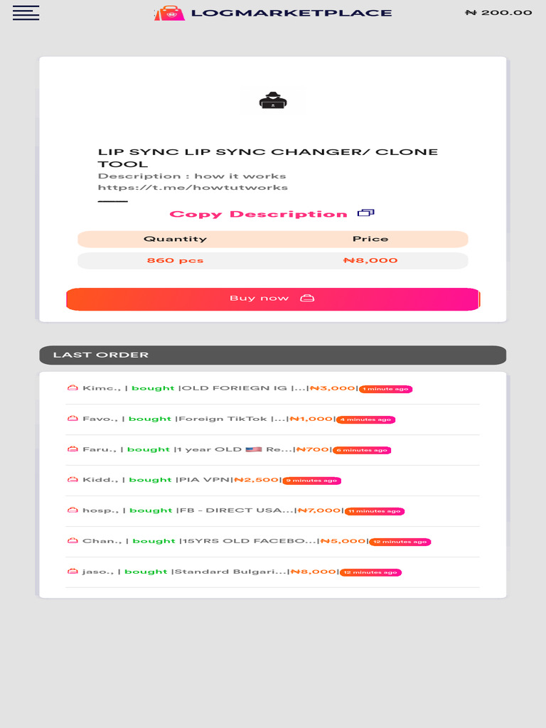 Log Marketplace | PDF