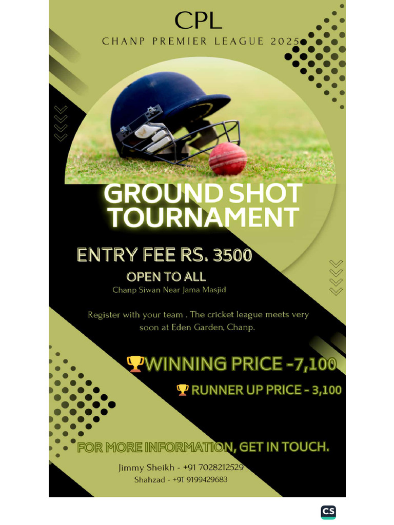 CPL Tie Sheet 2025 | PDF