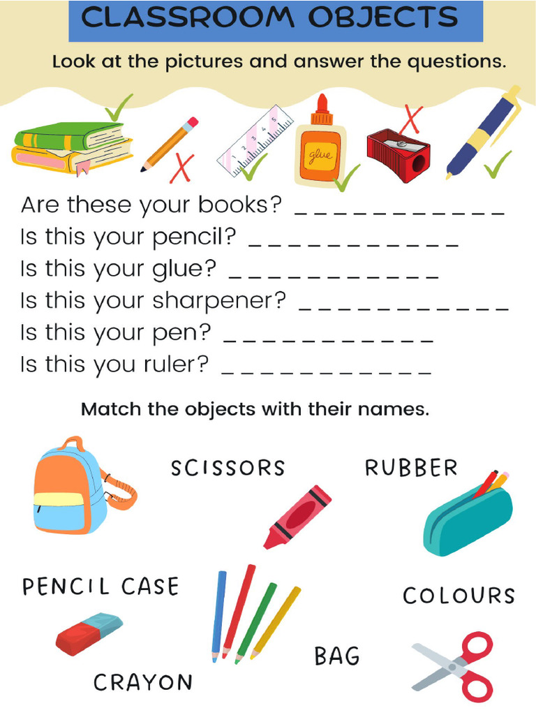 classroom objects | PDF