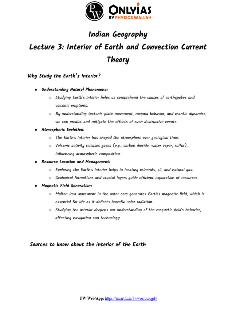Interior of Earth and Convection Current Theory 03 _ Daily Class Notes ...