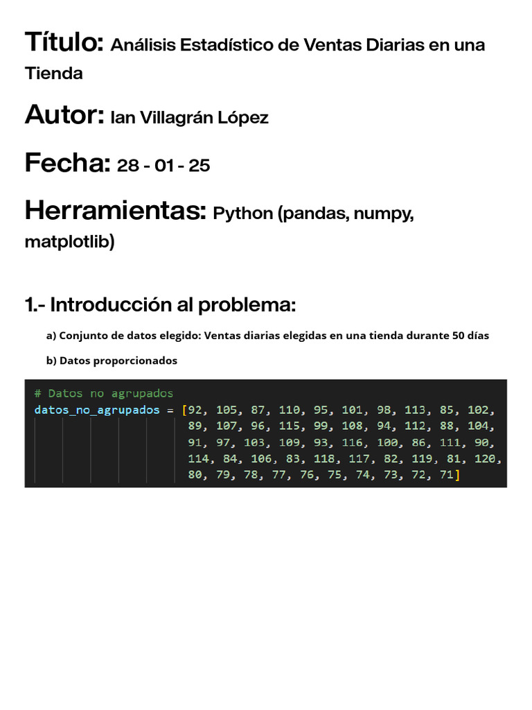 Análisis de Ventas Diarias con Python | PDF