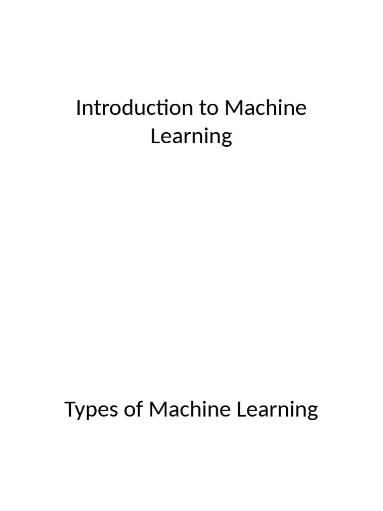 Machine Learning Presentation | PDF