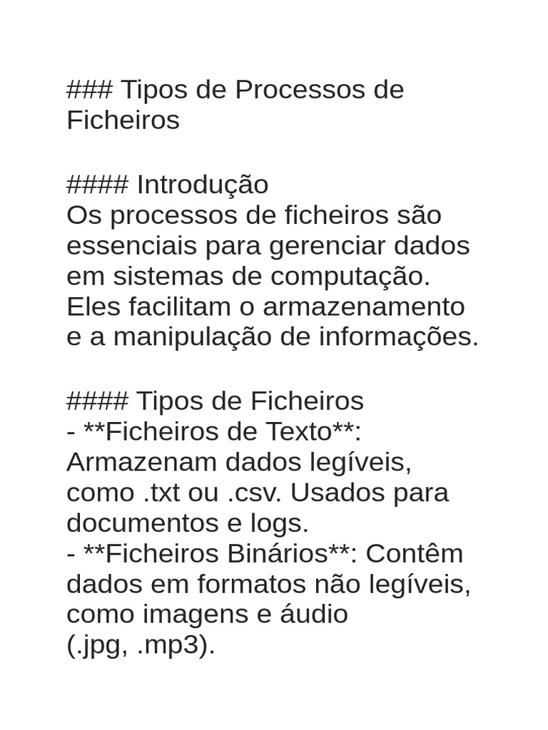 Tipos de Processos | PDF
