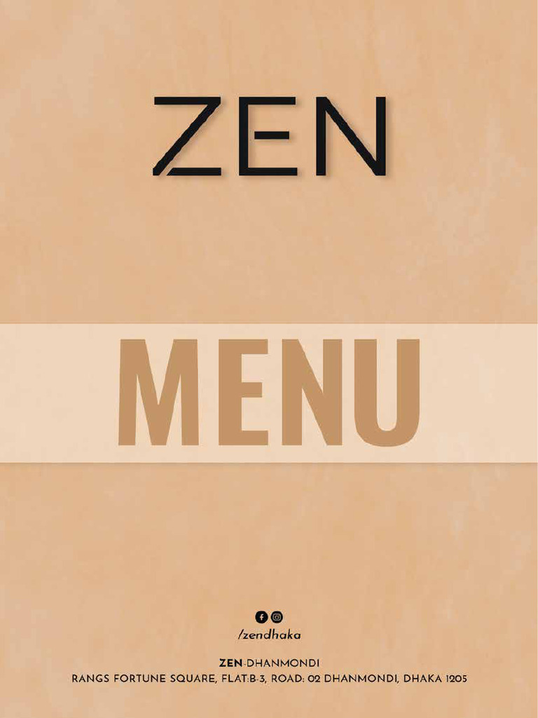 Zen New Menu1 | PDF
