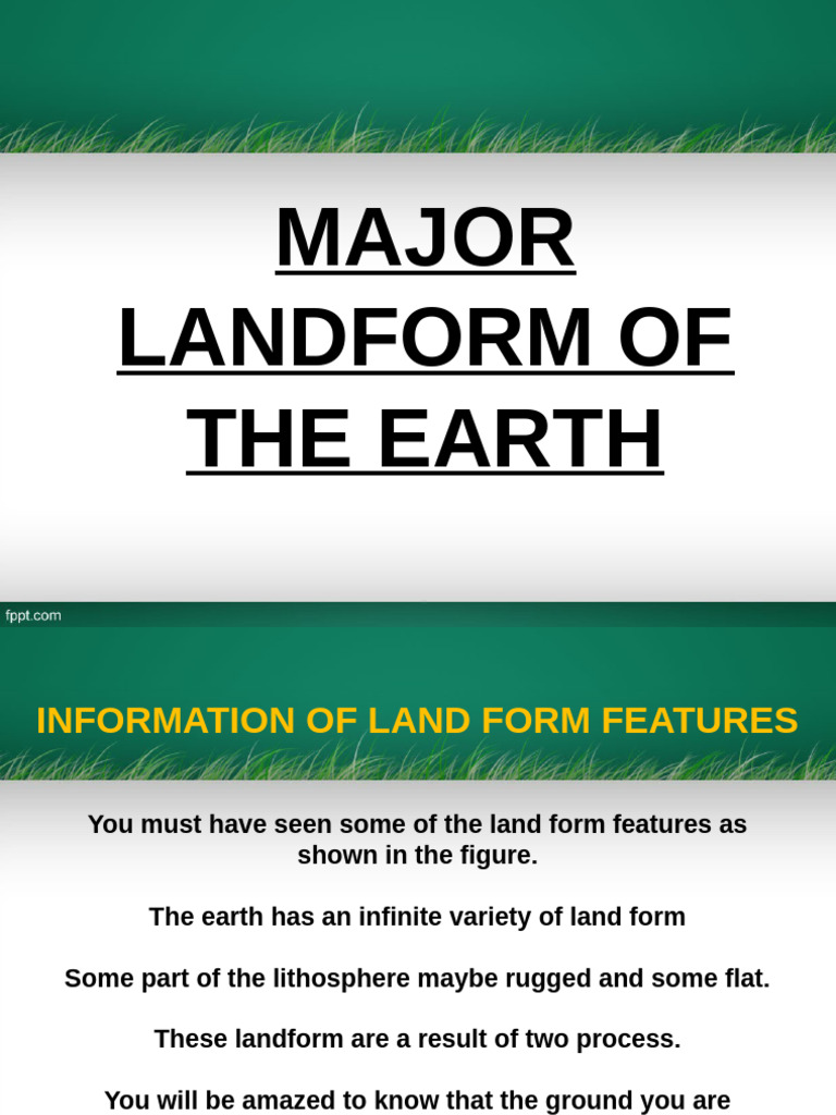 Major Landforms of the Earth Explained | PDF | Plateau | Mountains