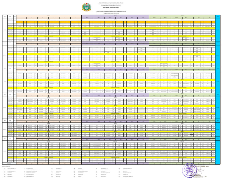 JADWAL PELAJARAN SEMESTER GENAP T.P 2024-2025 | PDF