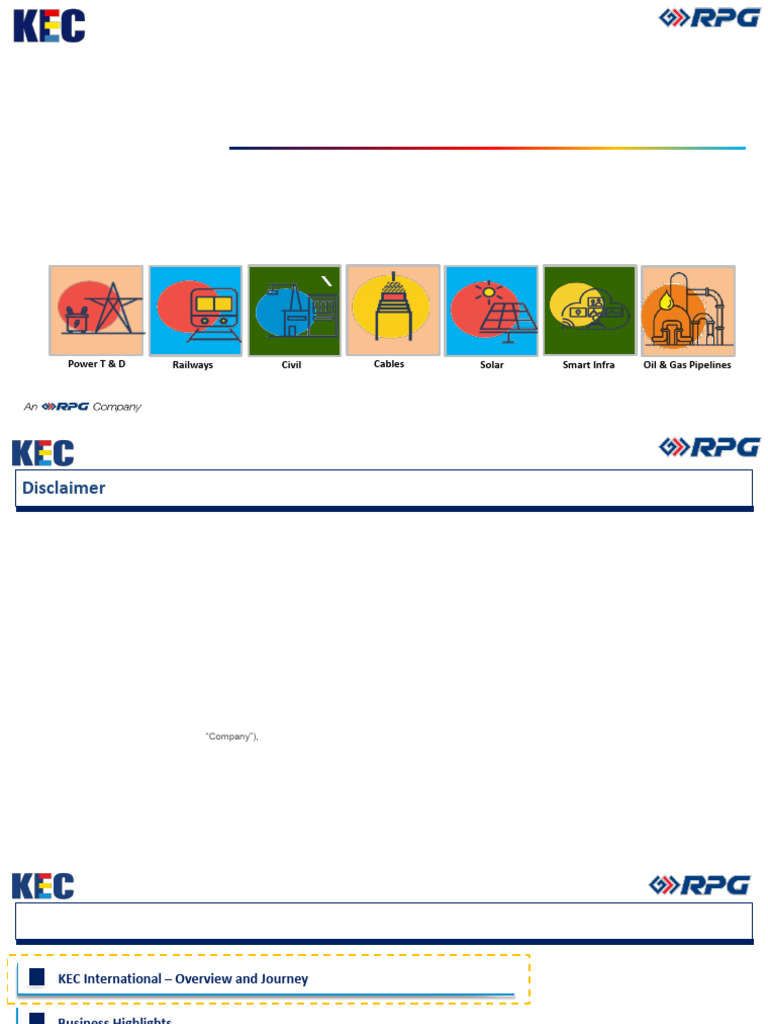 KEC - RPG Annual Investor Conference - Jun'21 | PDF | Equity (Finance ...